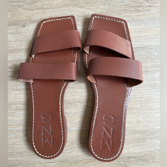 Mango | Shoes | Mango Duo Flat Leather Sandals | Poshmark